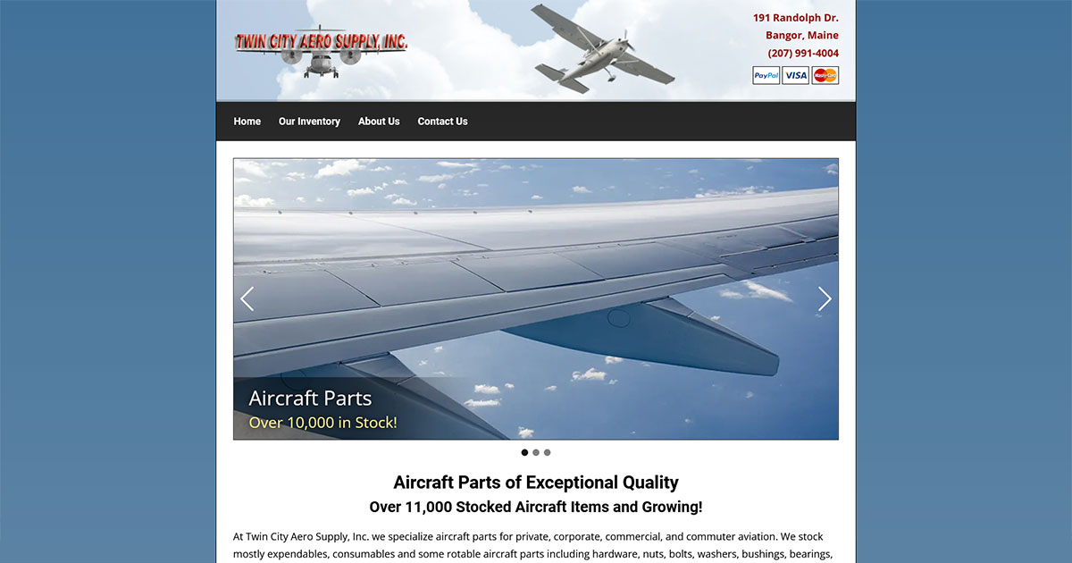Twin City Aero Supply | Maine Aircraft Parts, Aircraft Hardware, certification and traceability ...